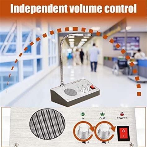 Two Dual Way Audio Intercom System Bank Hospital Counter Window