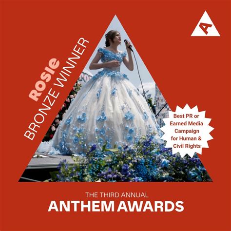 🎉 I Am Thrilled To Announce That Rosie Has Won A Anthem Award At The 3rd Annual The Anthem
