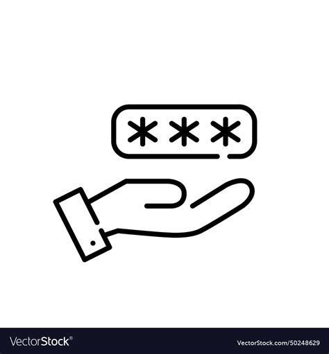 hand holding password behind asterisks in dialogue