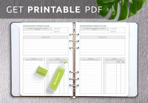 Download Printable Professional Growth Plan Pdf