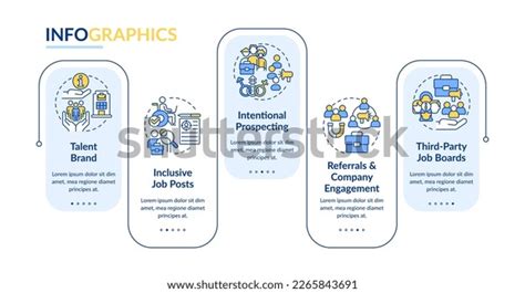 Diversifying Pipeline Candidates Rectangle Infographic Template Stock Vector Royalty Free