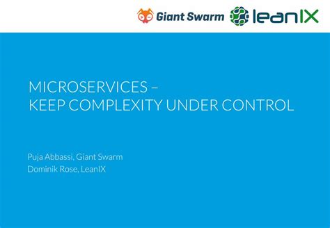 Pdf Microservices Keep Complexity Under Control With Leanix