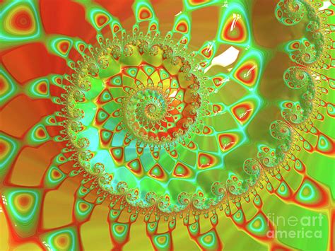Autumn Spiral Stunner Digital Art By Elisabeth Lucas Fine Art America