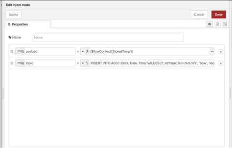 Getting Flow Variables Into Sqlite Insert General Node Red Forum