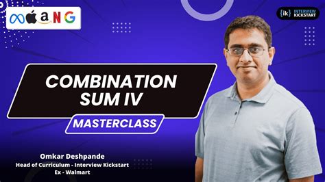 Combination Sum Iv Master Coding With Omkar Deshpande Youtube
