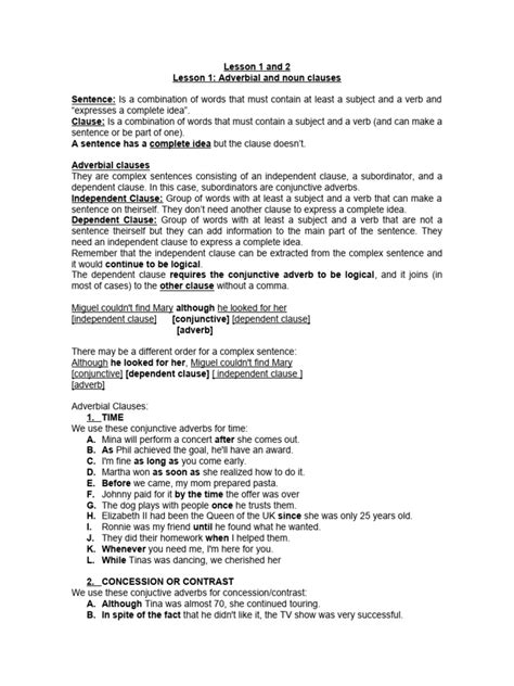 Lesson 1 And 2 Pdf Semantic Units Syntax
