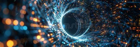 Conceptual Cluster A Swirling Vortex Of Data Streams Merging Into A Central Core Of