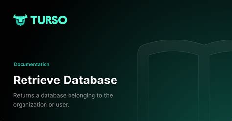 Retrieve Database Turso