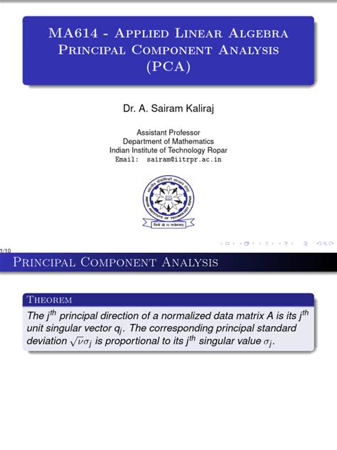 sairam pca pdf principal component analysis matrix mathematics