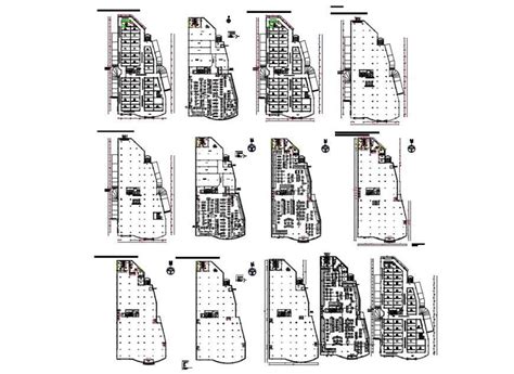 High Rise Building Plan Detail 2d View Cad Construction Block Dwg File