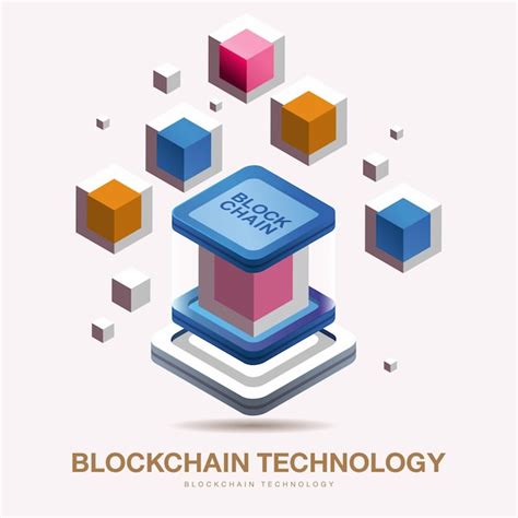 Premium Vector Blockchain Technology Isometric 3d Illustration With