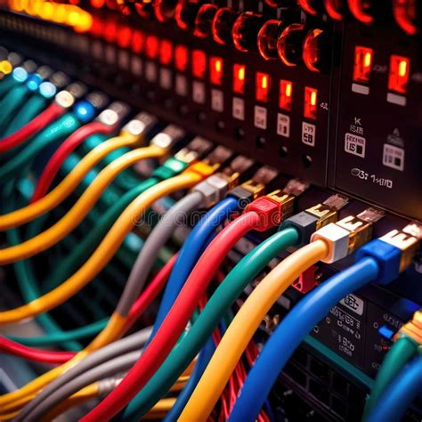 Network Cables Used In Data Center Stock Illustration Illustration