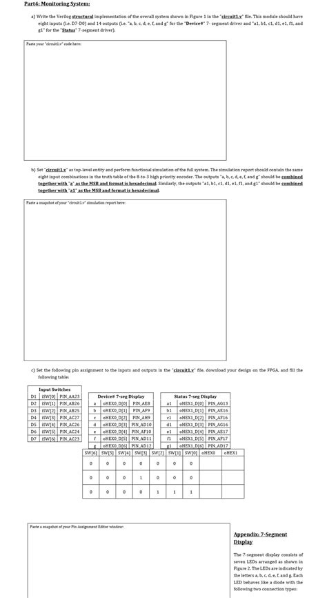 Solved Part4 Monitoring Systema ﻿write The Verilog