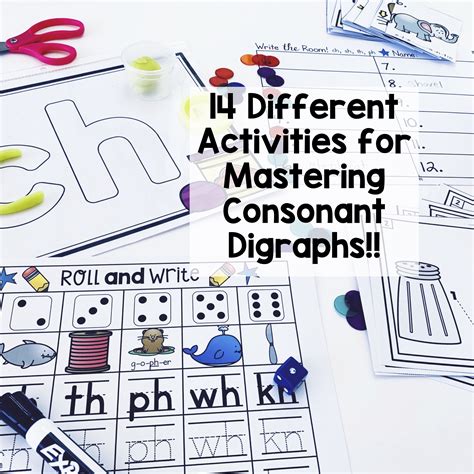Consonant Digraph Centers Games And Activities Bundle 1st Grade