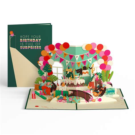 Party Cats Birthday Pop Up Card Lovepop