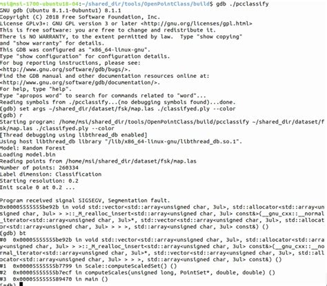 segment fault · issue 8 · uav4geo openpointclass · github