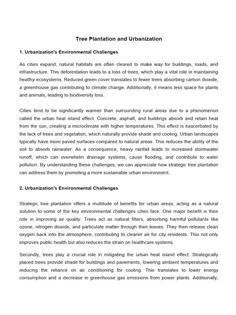 Tree Plantation And Urbanization Pdf Urbanization Scalability