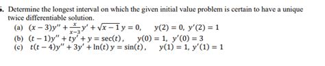 Solved Determine The Longest Interval On Which The Given