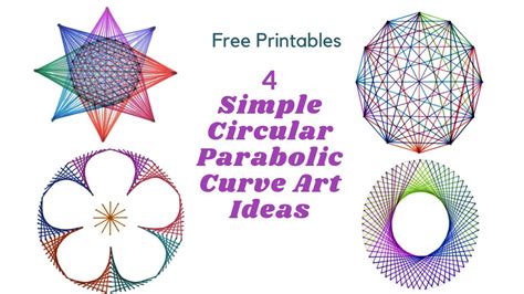 Parabolic Curve Circle Designs Curve Stitching Circle Designs Inspired By String Art
