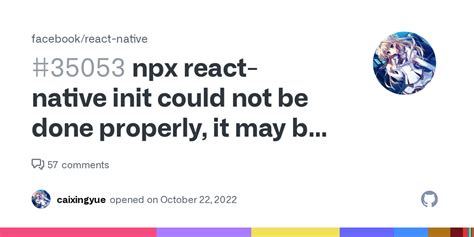 Npx React Native Init Could Not Be Done Properly It May Be Something