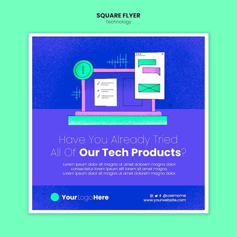 Premium Psd Flat Design Technology Template