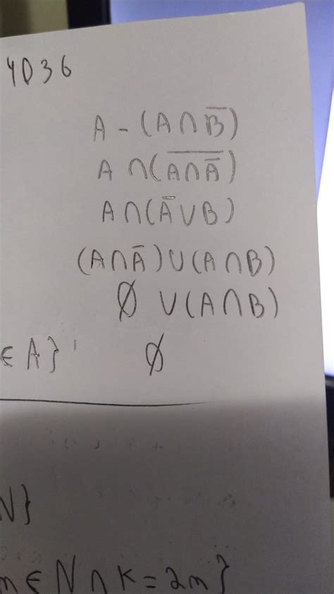 elementary set theory let a and b be two sets then a − a − b ⊆ a ∩