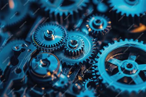 Premium Photo A Detailed View Of Multiple Interconnecting Gears In A