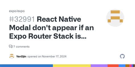 React Native Modal Dont Appear If An Expo Router Stack Is Present