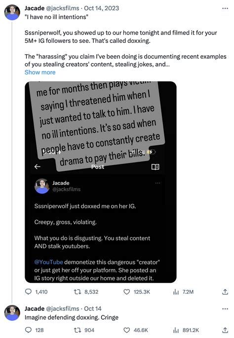 Sssniperwolf Doxxing Jacksfilms Controversy Know Your Meme