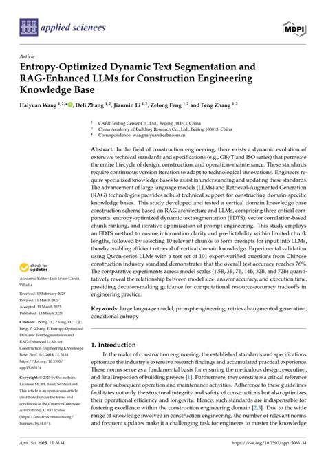 Pdf Entropy Optimized Dynamic Text Segmentation And Rag Enhanced Llms