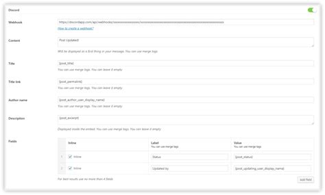 Notification Discord Bracketspace