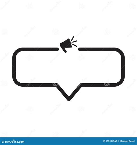 Speech Bubble With Megaphone Loudspeaker Stock Vector Illustration Of Megaphone Business