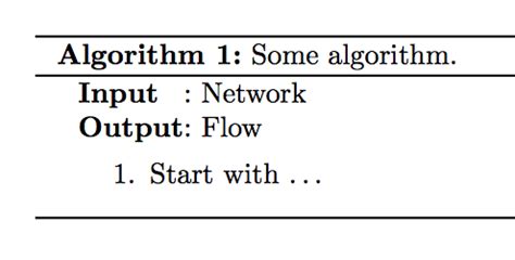 Horizontal Alignment Aligning In And Out Text For Algorithms TeX