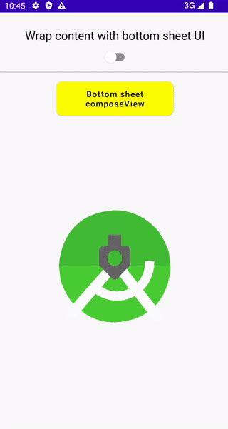Jetpack Compose Bottom Sheet Over Android View Using Kotlin Extension