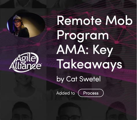 Remote Mob Programming Ask The Experts Key Takeaways Agile Alliance