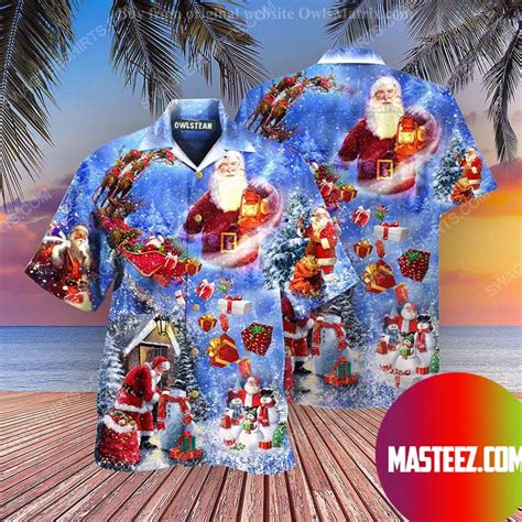 Christmas Holiday Santa Gymer Hawaiian Shirt Masteez