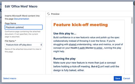Office Word Macro Confluence Data Center 716 Atlassian Documentation