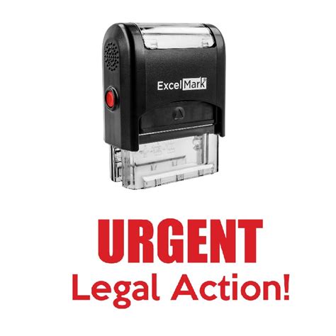 Urgent Legal Action Stamp Excelmark