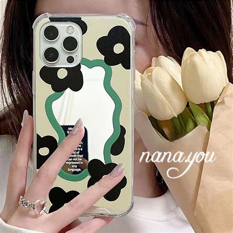 당일출고 아이폰 꽃 플라워 미니 미러 거울 봄 케이스 에이블리