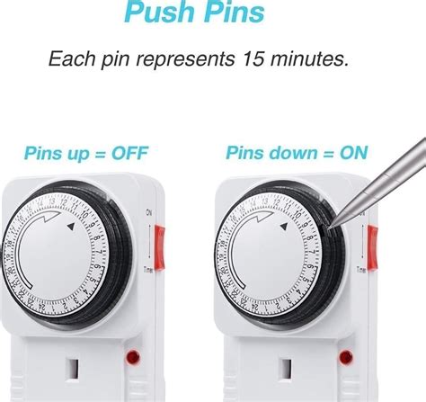 C0372 HBN 24 Hour Programmable Mechanical Timer Plug Switch Energy Saving UK Plug In Indoor