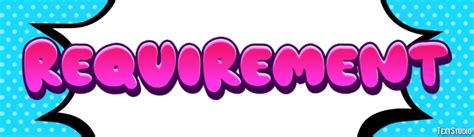 requirement text effect and logo design word