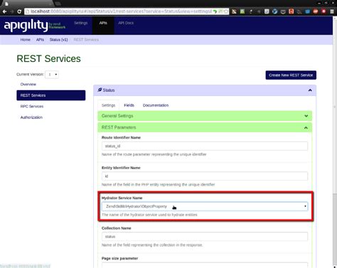 Php The Hydrator Settings Are Ignored In Apigility Stack Overflow
