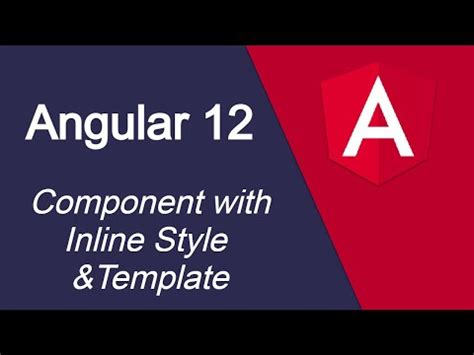 Angular Tutorial Component With Inline Style Template
