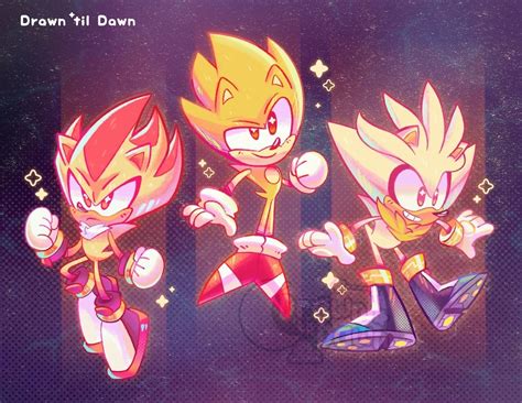 Super Sonic And Shadow And Silver