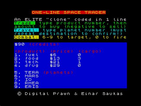 One Line Space Trader Images Launchbox Games Database