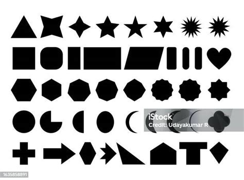 기본 모양 윤곽선 직사각형 삼각형 기하학적 배너 추상적인 대담한 모양 최소한의 메시지 템플릿 흰색에 격리 된 다양한 형태를 벡터화합니다 다른 피규어 컬렉션 0명에 대한 스톡