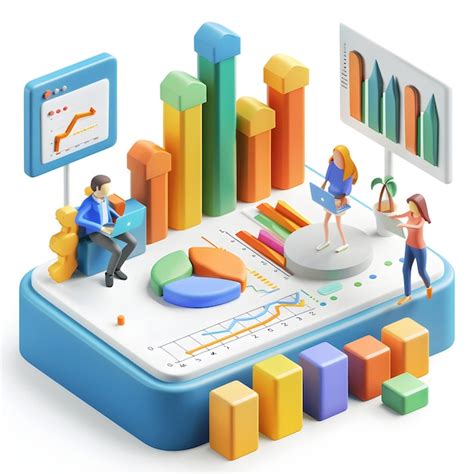 3d Flat Icon As Glossy Hr Visualization Concept As Digital Art