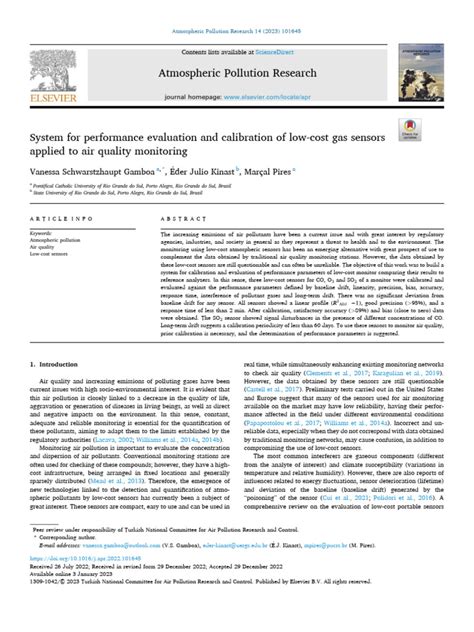 System For Performance Evaluation And Calibration Of Low Cost Gas
