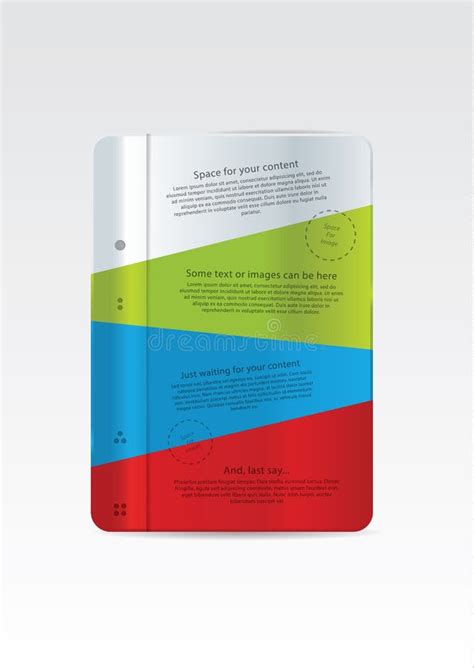 Modern Design Notepad With Space For Your Content Four Choices Steps Or Solution Stock Vector