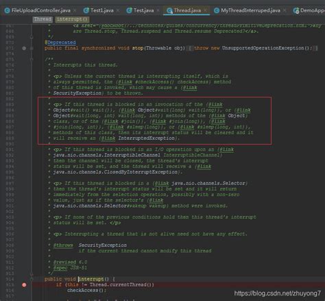 Thread中interrupted方法和isinterrupted方法区别总结 Csdn博客